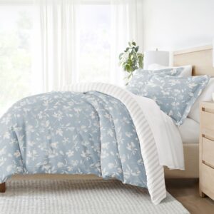 linen market duvet cover queen (light blue) - experience hotel-like comfort with unparalleled softness, exquisite prints & solid colors for a dreamy bedroom - queen duvet cover set with 2 pillow shams