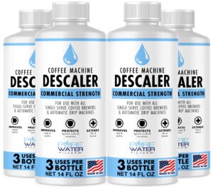 descaler & cleaner (12 uses) - made in usa - descaling solution for keurig brewers, nespresso, delonghi, breville & all coffee makers & espresso machines