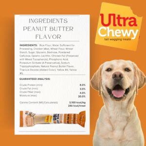 Ultra Chewy Favorites Double Treat Bones, Made in The USA, Healthy Treats, Easy to Digest, Promotes Dental Health (Assorted Flavors, 2 Packs/9 Bones Per Pack)