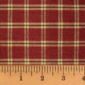 vintage christmas 3 cotton homespun plaid fabric by jcs - sold by the yard