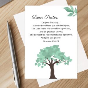 Pastor Birthday Card for Pastor 5x7Inch Card Christian Birthday Card (Single Card)