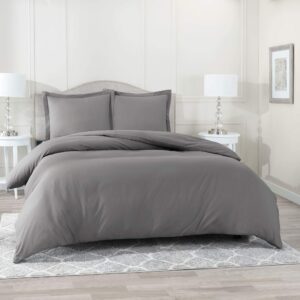 sheets n more duvet cover 1 piece set – ultra soft double 800 tc 100 % egyption cotton hotel-quality – comforter cover ,dark grey -full ( 84'' x 86'' )