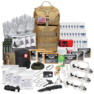 everlit 72 hours 3 day earthquake emergency kit bugout go bag emergency kit survival kit backpack for family, preparedness for hurricanes, floods, tsunami, other disasters