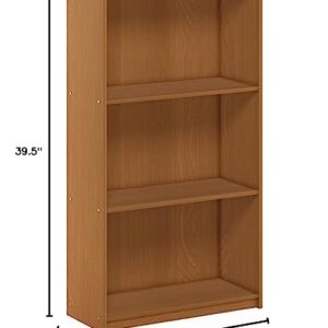 Furinno Basic 3-Tier Bookcase/Bookshelf/Storage Shelves, Natural Oak