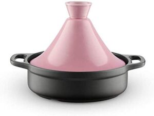 picnic bag sooiy moroccan tagine from ceramic casserole with henkel, steamer in radiant color, healthy cooker,pink,m (color : pink, size : medium)