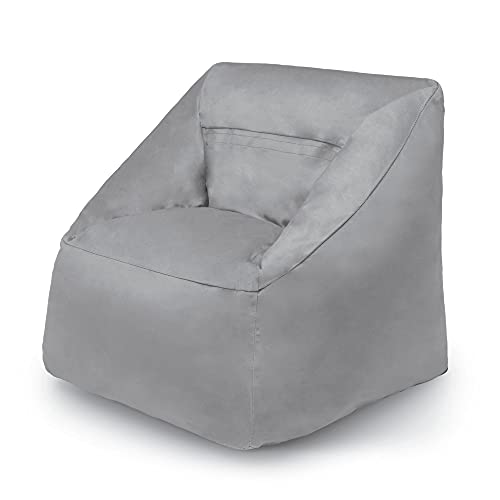 Delta Children Cozee Cube Chair, Kid Size (For Kids Up To 10 Years Old), Alloy