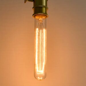 BesYouSel 25W Vintage Edison Bulbs T10/T30 Tubular Filament Bulb T185 Antique Long Incandescent Bulb 2300K Amber Glass E26 Medium Base 4 Pack