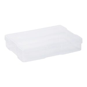 Clear Photo Storage Box, 1 Container for 4x6 Inch Pictures with 16 Inner Cases (17 Pieces)