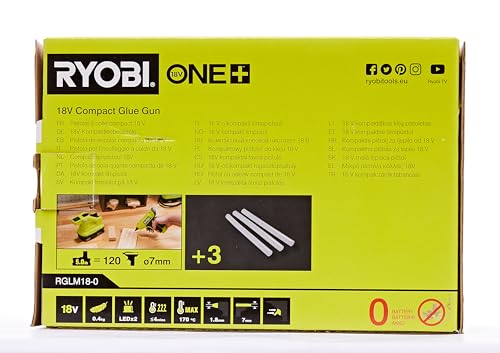 Ryobi RGLM18 Mini Hot Glue Gun 18V ONE+ Battery 170°C 7mm (Body Only)