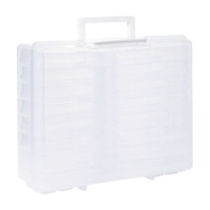 Clear Photo Storage Box, 1 Container for 4x6 Inch Pictures with 16 Inner Cases (17 Pieces)