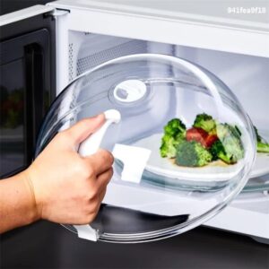 wltk professional microwave food anti-sputtering cover with handle heat resistant lid for microwave food dropshipping