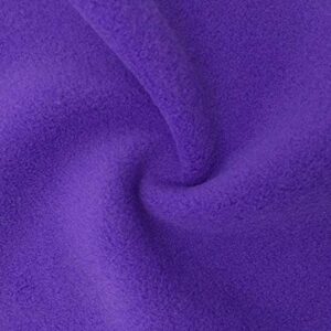 solid purple anti-pill fleece fabric by the yard (extra heavy weight)