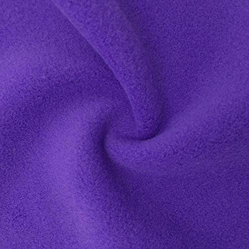 Solid Purple Anti-Pill Fleece Fabric by The Yard (Extra Heavy Weight)