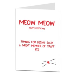 limalima funny birthday card from the cat