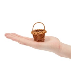 Juvale 24 Pack Rattan Mini Picnic Baskets with Handles for Tiny Birthday Party Favors or Baby Shower (2.75 in)