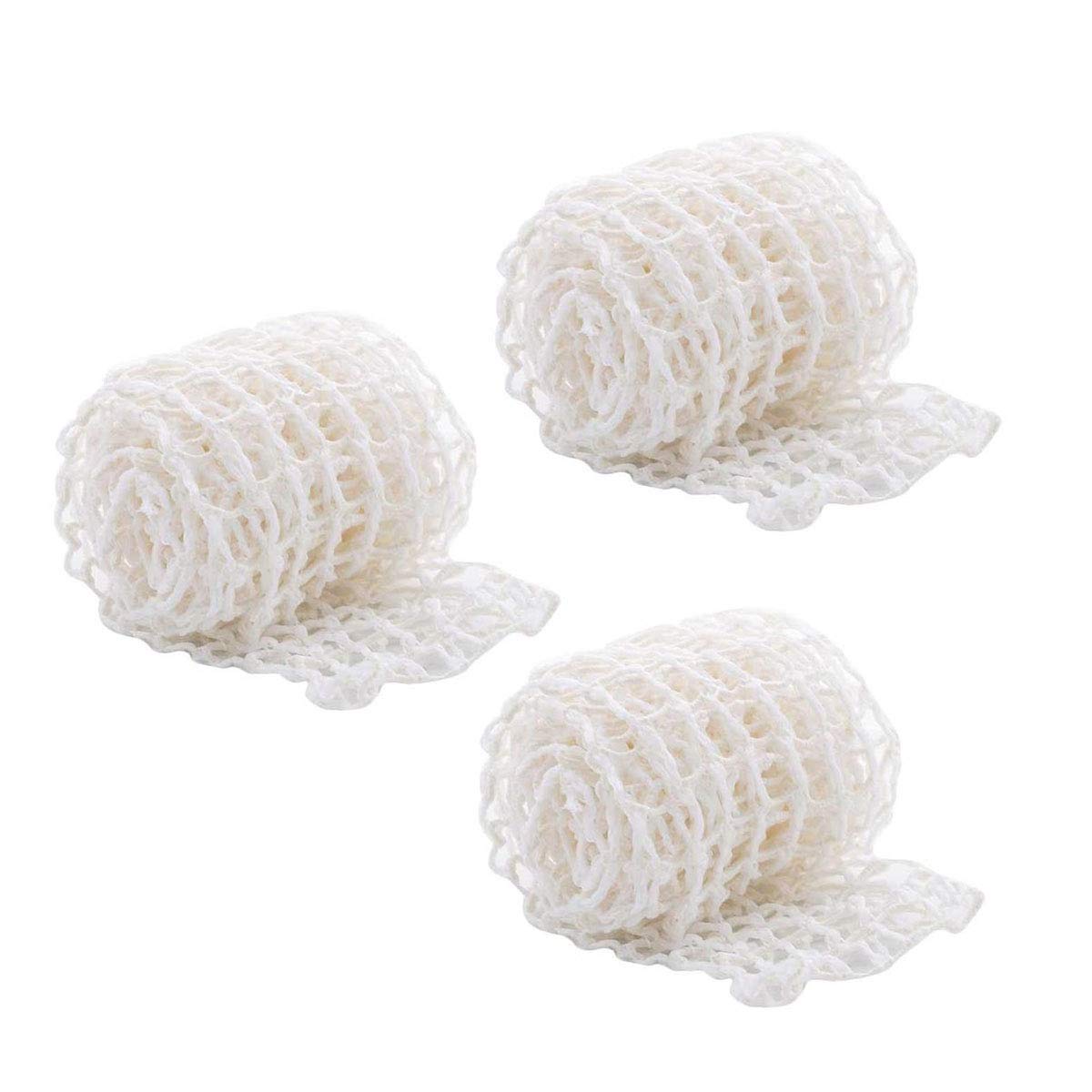 PZRT 3 Meters Meat Netting Roll Cotton Meat Net Ham Sausage Net Butcher's String Sausage Roll Hot Dog Sausage Casing Packaging Tools, 3 Sizes