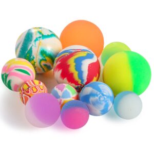 Pllieay 12PCS Bouncy Balls 3 Sizes Mixed Color, Bouncing Balls and Bouncy Balls for Kids Birthday Goodie Bag fillers