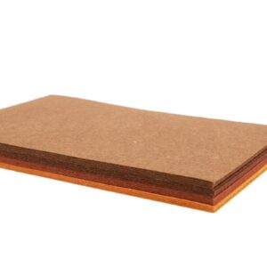 helloocolor 4x5 pcs felt fabric sheet 8x12 inches brown series craft squares nonwoven 1mm thick