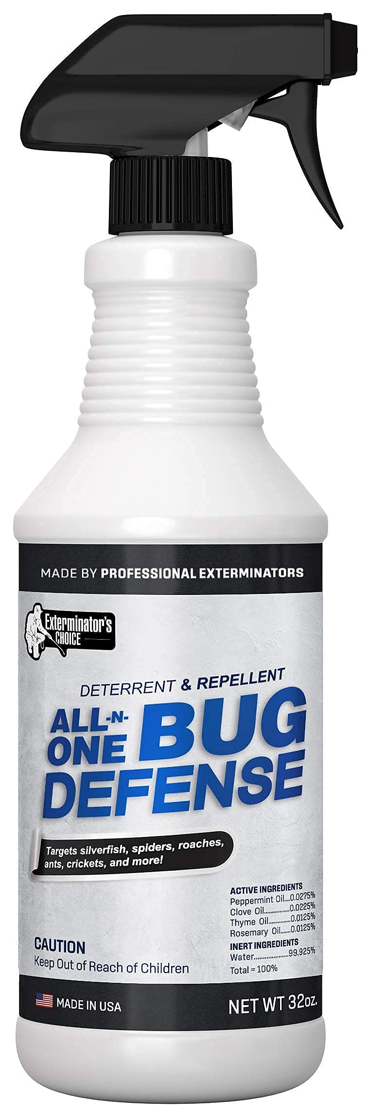 Exterminators Choice All-in-One Bug Spray and Peel and Stick Glue Traps | 32 Ounce and 10 Traps | Natural, Non-Toxic Formula | Safe Around Kids & Pets