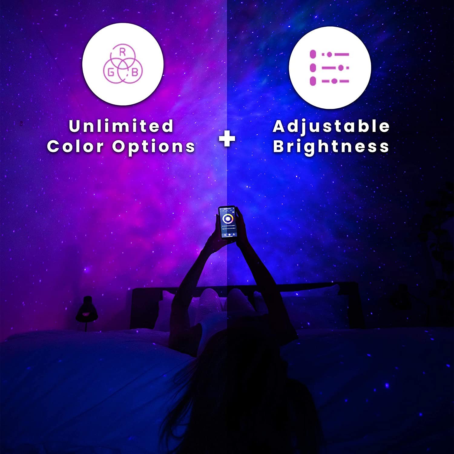 Galaxy Lamps The Authentic Galaxy Projector (Blue Stars) | LED Nebula Projector | Star Light Projector for Bedroom | Galaxy Gaming Lights | Star Projector Night Light | Light Projector for Relaxation