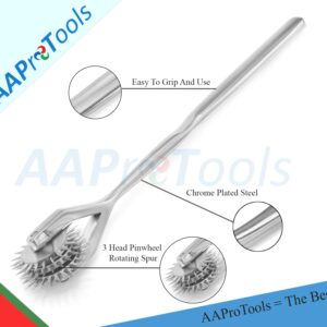 AAProTools Set of 7 Pcs Diagnostic Neurological Wartenberg Sensory Pinwheel Pin Wheel 1, 2, 3, 4, 5, 7, 10 Head