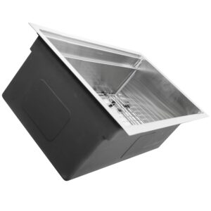 Nantucket Sinks' SR-PS-3620-16 - 36 Inch Pro Series Large Prep Station Single Bowl Undermount Stainless Steel Kitchen Sink with Compatible Accessories