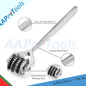 AAProTools Set of 7 Pcs Diagnostic Neurological Wartenberg Sensory Pinwheel Pin Wheel 1, 2, 3, 4, 5, 7, 10 Head