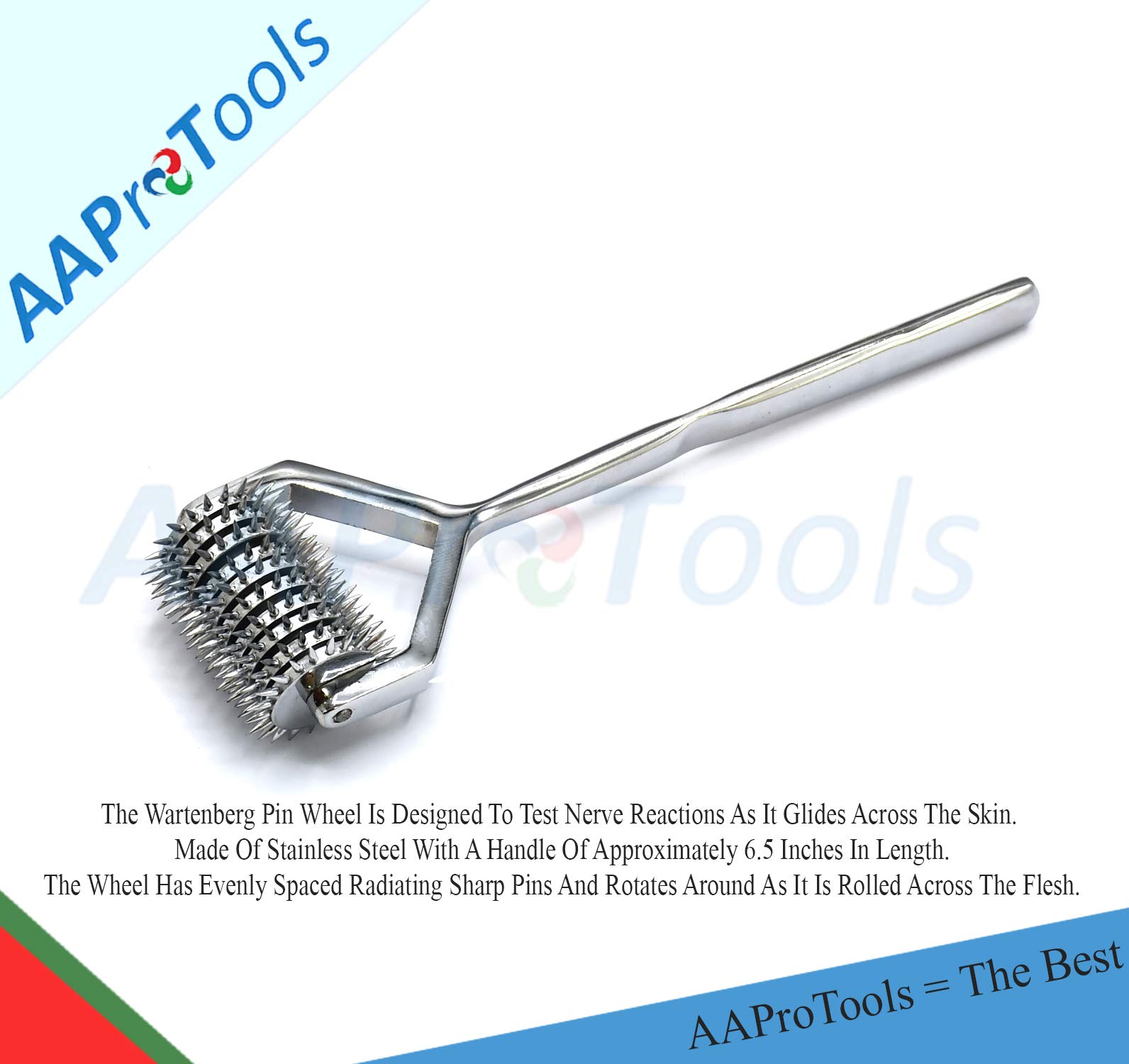 AAProTools Wartenberg Wheel 10 Head - Strong Sensation Pinwheel