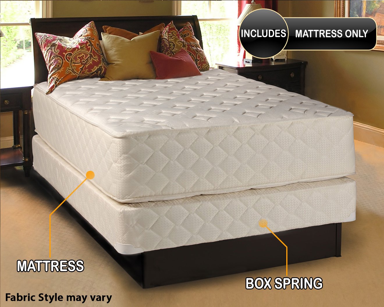 Dream Solutions USA DS USA Highlight Luxury Firm Full Size Mattress Only with Mattress Cover Protector - Fully Assembled, Innerspring Coils, Premium Edge Guards, Longlasting Comfort