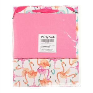 Bobobag 13" Large Gift Bag with Tissue Paper for Birthday gift bags, Wedding bags,Retail bag (Flamingo)