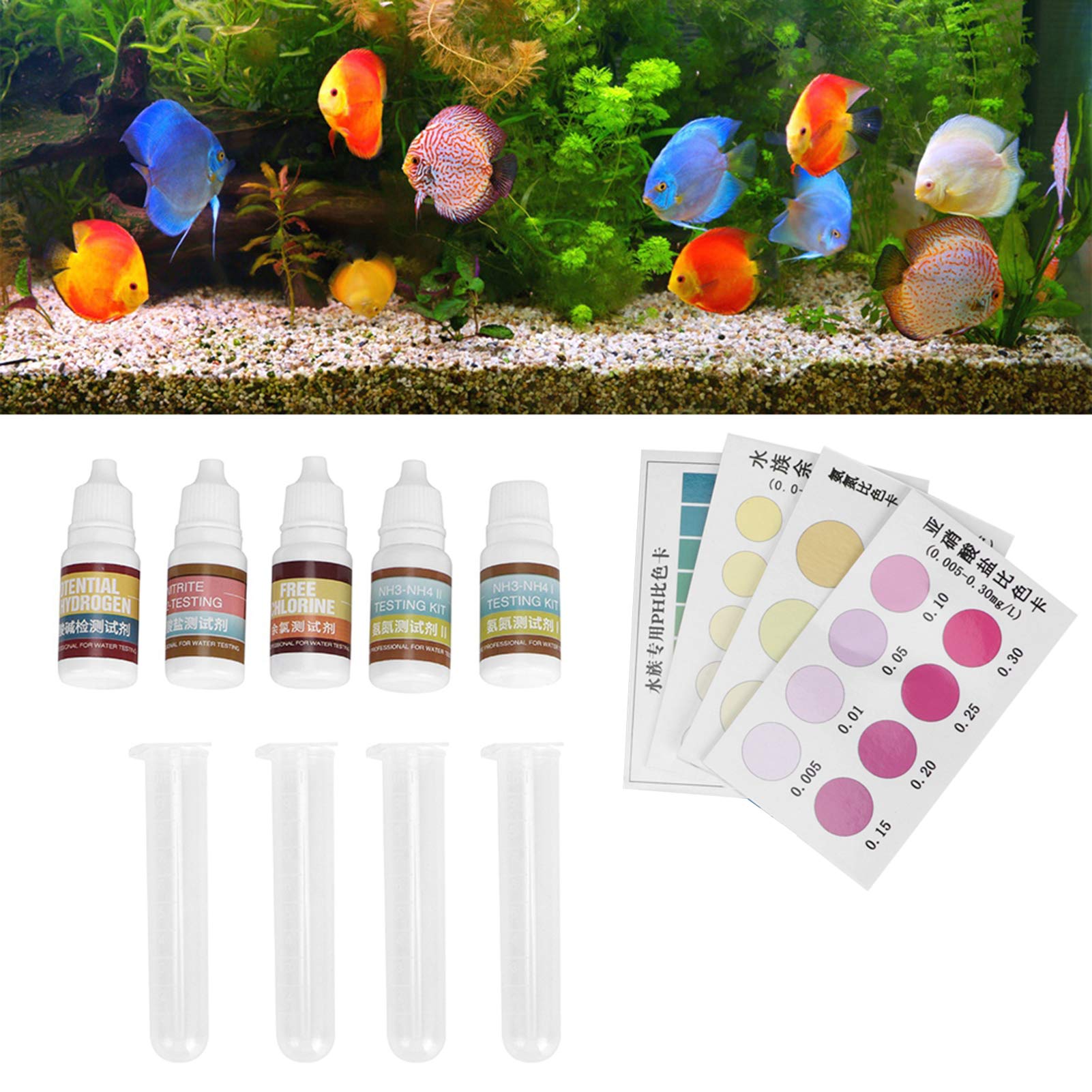 Drinking Water Test Kit, Water Quality Test Agent PH Acidimeter Nitrogen Ammonia Nitrite Acidity Alkalinity Detection