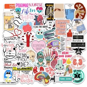 medical science equipment stickers| doctor nurse stethoscope waterproof vinyl stickers| human body organ anatomy map decals for water bottles laptop luggage cup computer mobile phone skateboard