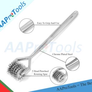 AAProTools Set of 7 Pcs Diagnostic Neurological Wartenberg Sensory Pinwheel Pin Wheel 1, 2, 3, 4, 5, 7, 10 Head