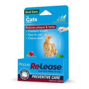 ramard plaque re-lease for cats - teeth cleaner for fresh breath - mouth freshener cat dental treat solution - pet health supplies - infection & tooth plaque remover