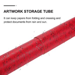 Milisten Poster Tube Portable Expandable Blueprint Drafting Document Art Storage Hard Tube Calligraphy Painting Tubes Paper Drawing Mailing Tubes