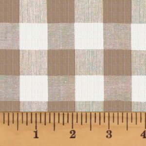 oatmeal buffalo taupe plaid cotton homespun plaid fabric by jcs - sold by the yard