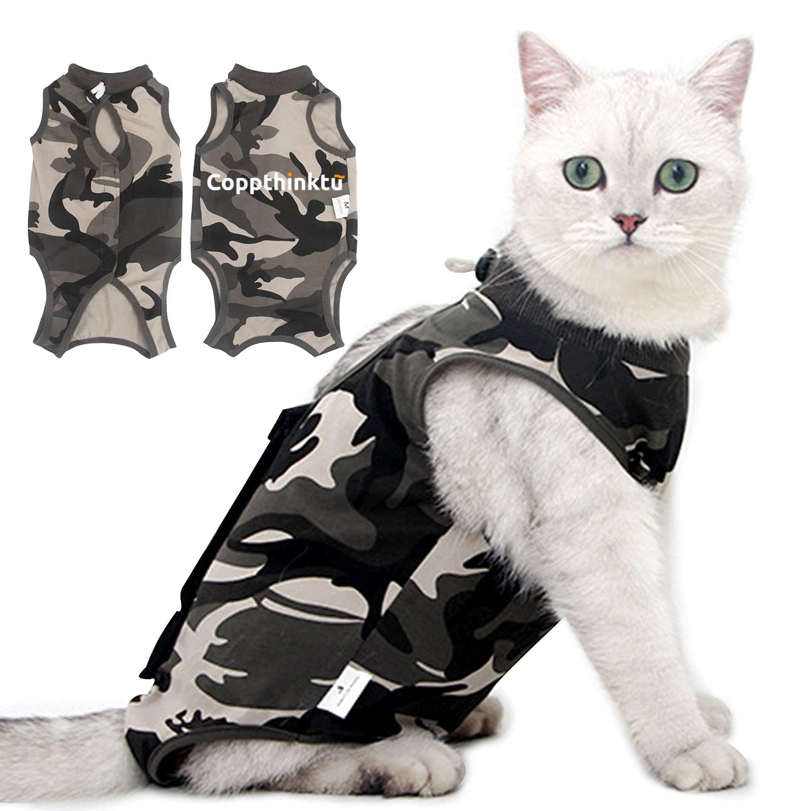 Cat Surgery Recovery Suit for Abdominal Wounds or Skin Diseases, Cat Surgical Recovery Suit, Breathable Soft E-Collar Alternative for Cats Wound Healing and Anti Licking