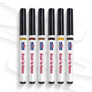 mohawk finishing products wood stain brush tip markers furniture touch up kit, assorted colors ‎m265-2202, 6 pack