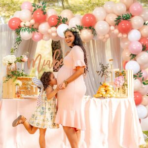 Peach Balloon Arch Garland Kit, Peach Coral red Champagne and white balloon for Peach Birthday Baby Shower Bridal Shower Wedding Decorations