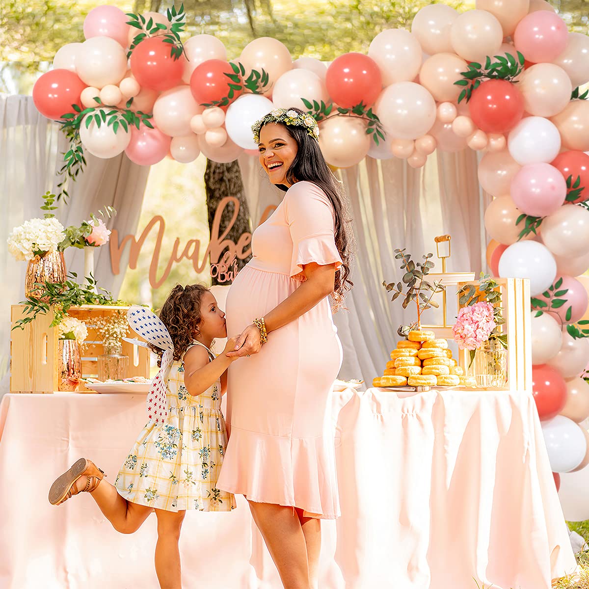 Peach Balloon Arch Garland Kit, Peach Coral red Champagne and white balloon for Peach Birthday Baby Shower Bridal Shower Wedding Decorations