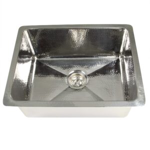 nantucket sinks 23 inch hammered stainless steel rectangle kitchen/laundry sink