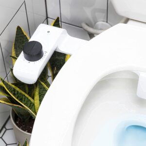 modern bidet attachment for toilet with adjustable water pressure and female-friendly wash and rear wash - fresh water sprayer bidet - self-cleaning and non-electric - easy to install & bpa free