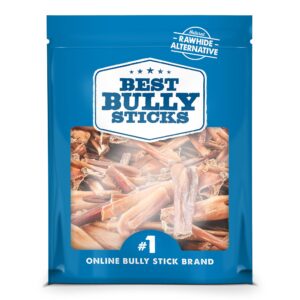 best bully sticks jumbo bully bites, 10 oz - all-natural, single-ingredient, rawhide free beef dog treat chews