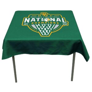 baylor bu bears 2021 college basketball champions logo tablecloth or table overlay