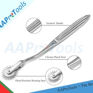 AAProTools Set of 7 Pcs Diagnostic Neurological Wartenberg Sensory Pinwheel Pin Wheel 1, 2, 3, 4, 5, 7, 10 Head