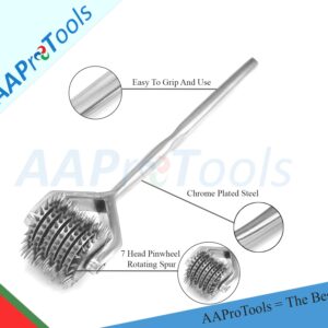 AAProTools Set of 7 Pcs Diagnostic Neurological Wartenberg Sensory Pinwheel Pin Wheel 1, 2, 3, 4, 5, 7, 10 Head