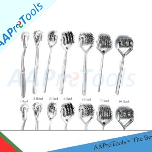 AAProTools Set of 7 Pcs Diagnostic Neurological Wartenberg Sensory Pinwheel Pin Wheel 1, 2, 3, 4, 5, 7, 10 Head