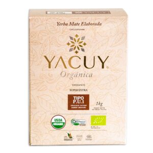 circle of drink - yacuy super extra certified organic - bold, dark, rich, robust brazilian erva mate tea - gourmet and complex yerba mate - super fresh - vacuum sealed (1 pack)