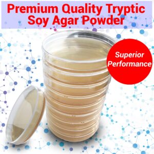 Tryptic Soy Agar Powder 100 Grams - Evviva Sciences - Make 100 to 125 Agar Petri Dishes - Excellent for Microbiology - Great for Science Projects