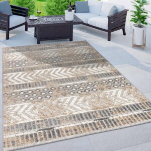 rugshop distressed geometric indoor/outdoor area rug 7'10" x 10' beige